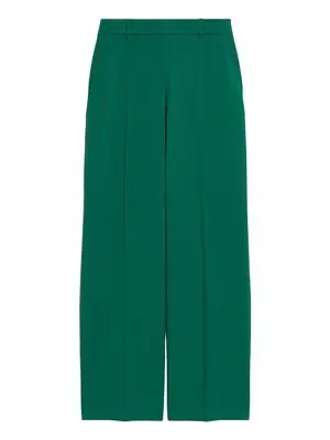 Max Mara Pleated Straight Leg Trousers - Green