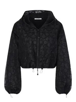 Cecilie Bahnsen Felicia Floral Cropped Coat - Black