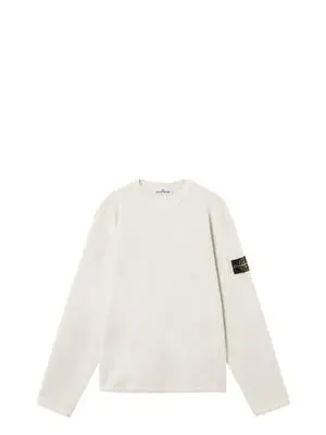 Stone Island Logo Patch Crewneck Sweatshirt - Ivory