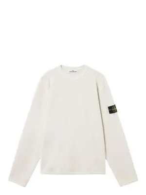 Stone Island Stone Island Logo Patch Crewneck Sweatshirt Ivory