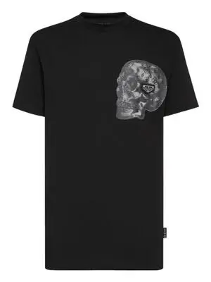 Philipp Plein Skull-print Cotton-blend T-shirt - Black