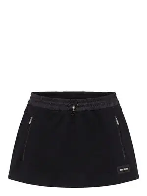 Miu Miu Drawstring Mini Skirt - Blue