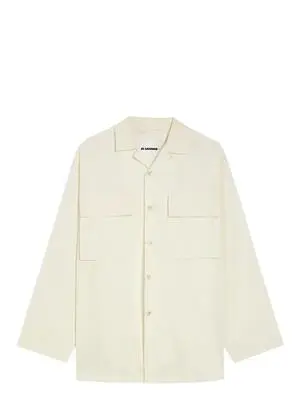 JIL SANDER Flap-pocket Long-sleeved Shirt - White
