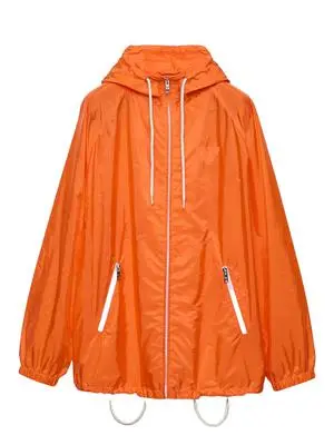 Prada Zip-up Hooded Jacket - Orange