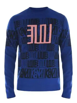 Kenzo Round Neck Knit Sweater - Blue