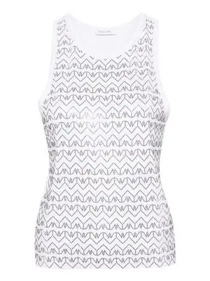 PATRIZIA PEPE Patrizia Pepe Embellished Monogram Tank Top