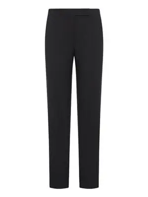 Max Mara Mid-rise Wool Suit Trousers - Black