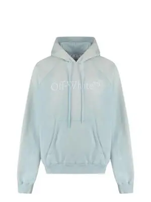 Off-White Logo Print Hoodie - Green