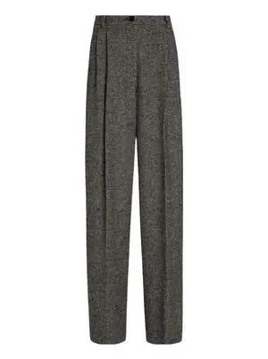 Dolce & Gabbana Pleated Wide-leg Trousers - Black