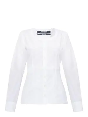 Jacquemus Button-front Long-sleeve Blouse - White