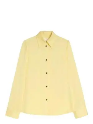 JIL SANDER Fluid Viscose Shirt - Light Yellow