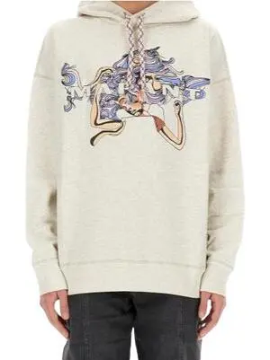 Isabel Marant Étoile Milanz Drawstring Hoodie - White