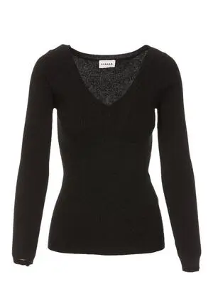 P.a.r.o.s.h V-neck Long-sleeve Jumper - Black