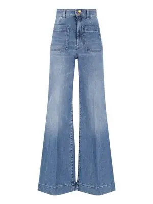 THE SEAFARER Wide Leg Jeans - Blue