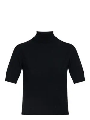 Dolce & Gabbana Short Sleeve Turtleneck Sweater - Black