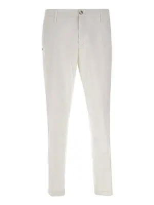 RE-HASH Slim-fit Chinos With Button Closure - White