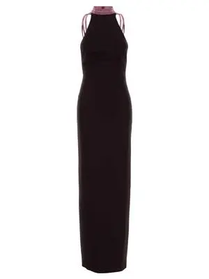 Attico Sleeveless Maxi Dress - Black