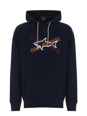 PAUL  SHARK Paul & Shark Logo Hooded Sweater - Black