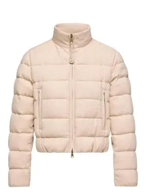 MONCLER Moncler Agastache Cashmere Linen Short Down Jacket