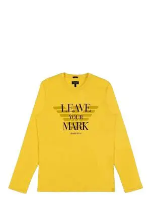 Emporio Armani T-shirt With Round Neck And Long Sleeves - Yellow