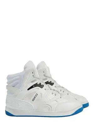 Gucci Interlocking G Patch Basket Sneakers - White