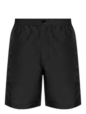 Theory Elastic Waist Shorts With Button Fly - Black