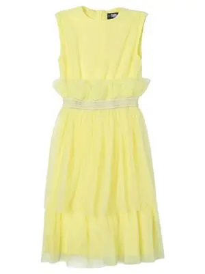 Karl Lagerfeld Sleeveless A-line Dress - Yellow