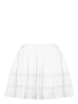 Emporio Armani Emblem Skirt With Logo Detail - White