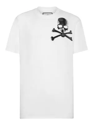 Philipp Plein Logo Plaque Crewneck T-shirt - White
