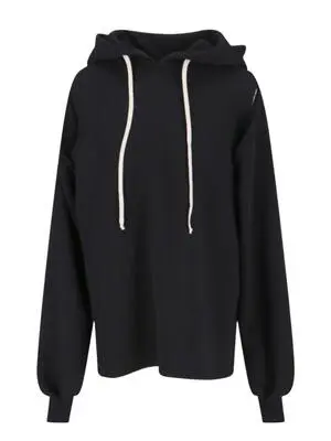 Rick Owens Cut Out-detail Organic Cotton Hoodie - Black