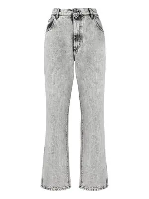Missoni Acid Wash Logo Plaque Jeans - Gray