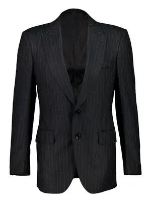 TOM FORD Pinstripe Single-breasted Blazer - Dark Gray