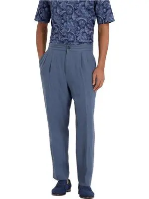 BRUNELLO CUCINELLI Brunello Cucinelli Linen Straight-Leg Trousers