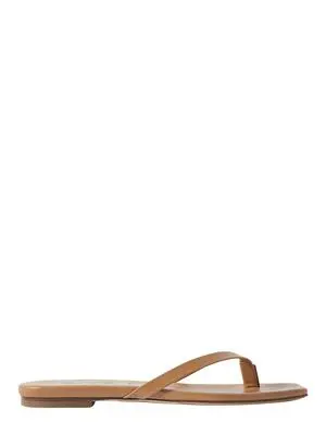AeydĒ Square Toe Flip Flop Sandals - Brown