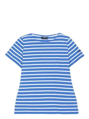 Saint James Striped Graphic T-shirt - Blue
