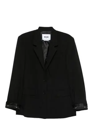 MSGM Single-breasted Jacket - Black