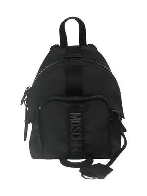 Moschino Cordura Backpack With Zippered Pockets - Black