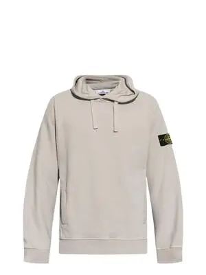 Stone Island Stone Island Logo Patch Drawstring Hoodie Grey