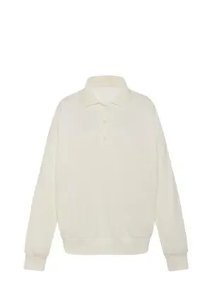 THE ROW The Row Knitted Polo Sweatshirt Shell Color
