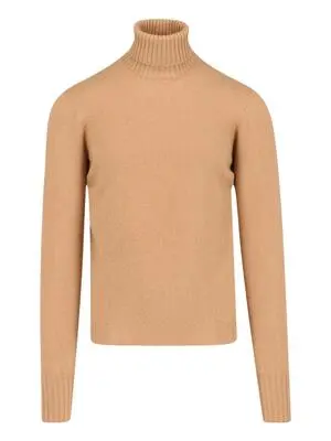 DRUMOHR Ribbed Turtleneck Sweater - Nude