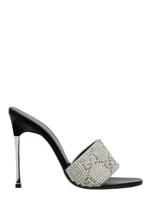 Gucci Gg Embellished Stiletto Sandals - Gray