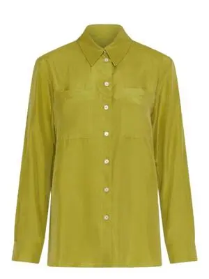 Marella Silk Habotai Shirt - Green