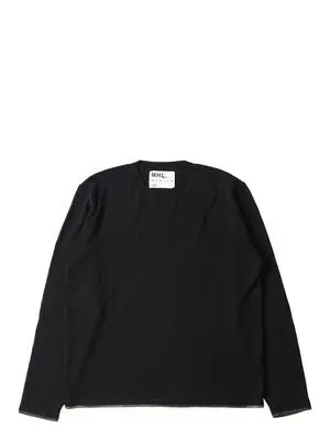 MARGARET HOWELL MHL. Tipped Merino Wool Thermal Long Sleeve