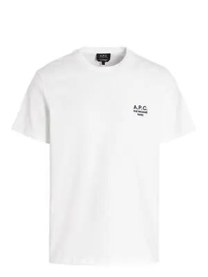 A.p.c. Logo Embroidered Crewneck T-shirt - White