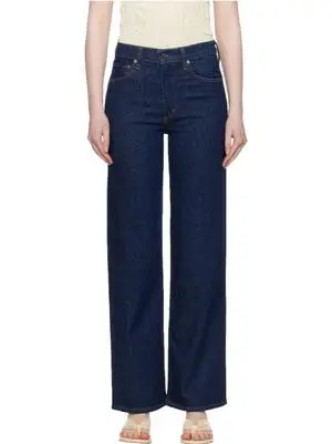 AGOLDE Straight Leg Jeans With Belt Loops - Black