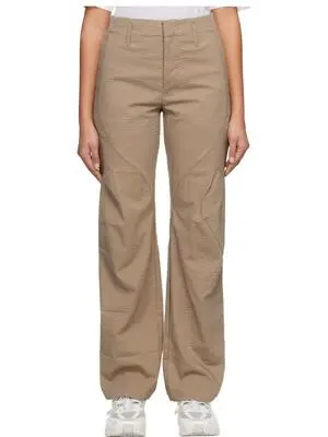 POST ARCHIVE FACTION (PAF) Textured Straight-leg Trousers - Brown