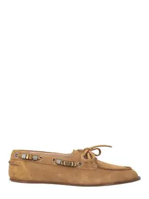 Pinko Grace 01 Suede Lace-up Loafers - Brown