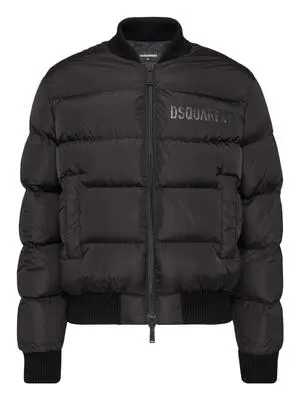 Dsquared2 Quilted Zipped Bomber Jacket - Black