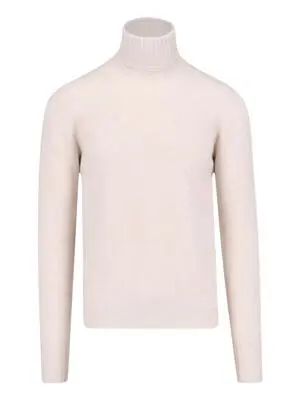 DRUMOHR Ribbed Turtleneck Knit Sweater - Pink