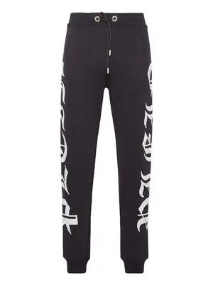 Philipp Plein Printed Drawstring Sweatpants - Black